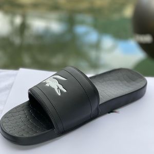 Lacoste | Shoes | Lacoste Mens Croc Slides Black | Poshmark